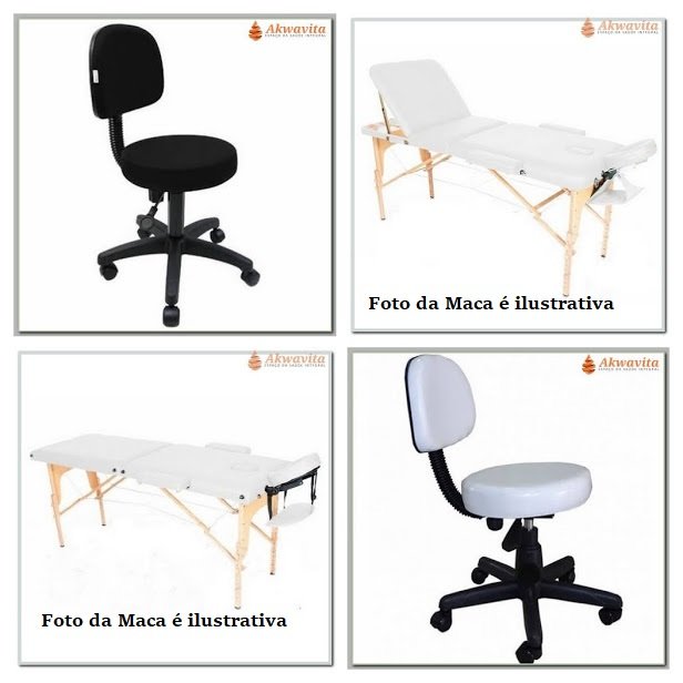 Mocho Profissional Giratório Encosto Ajuste Altura- GoldLife