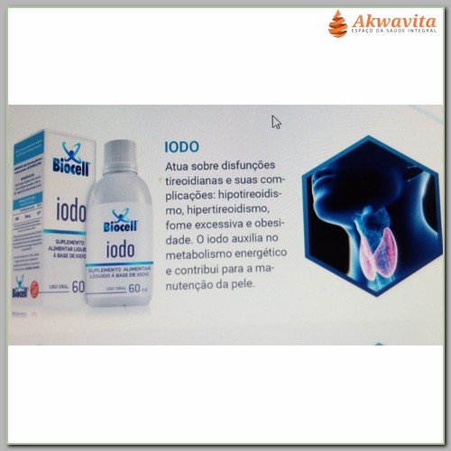 Iodo Suplemento Alimentar Líquido Sublingual 60 ml- Biocell